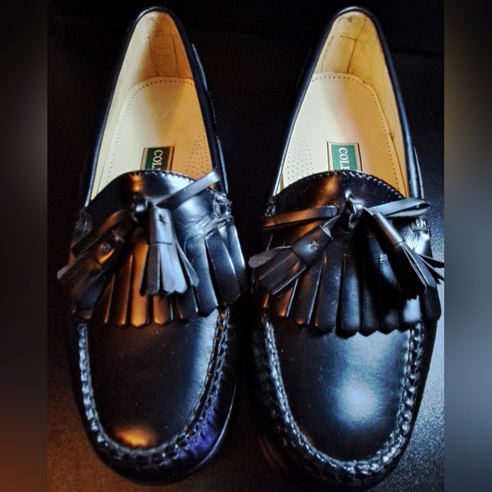 Cole Haan Black Patent Leather Loafer W Tassels Mens Gem